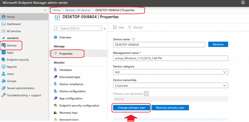 How To Change Primary User |Windows 10 | Intune - Device Management Blog