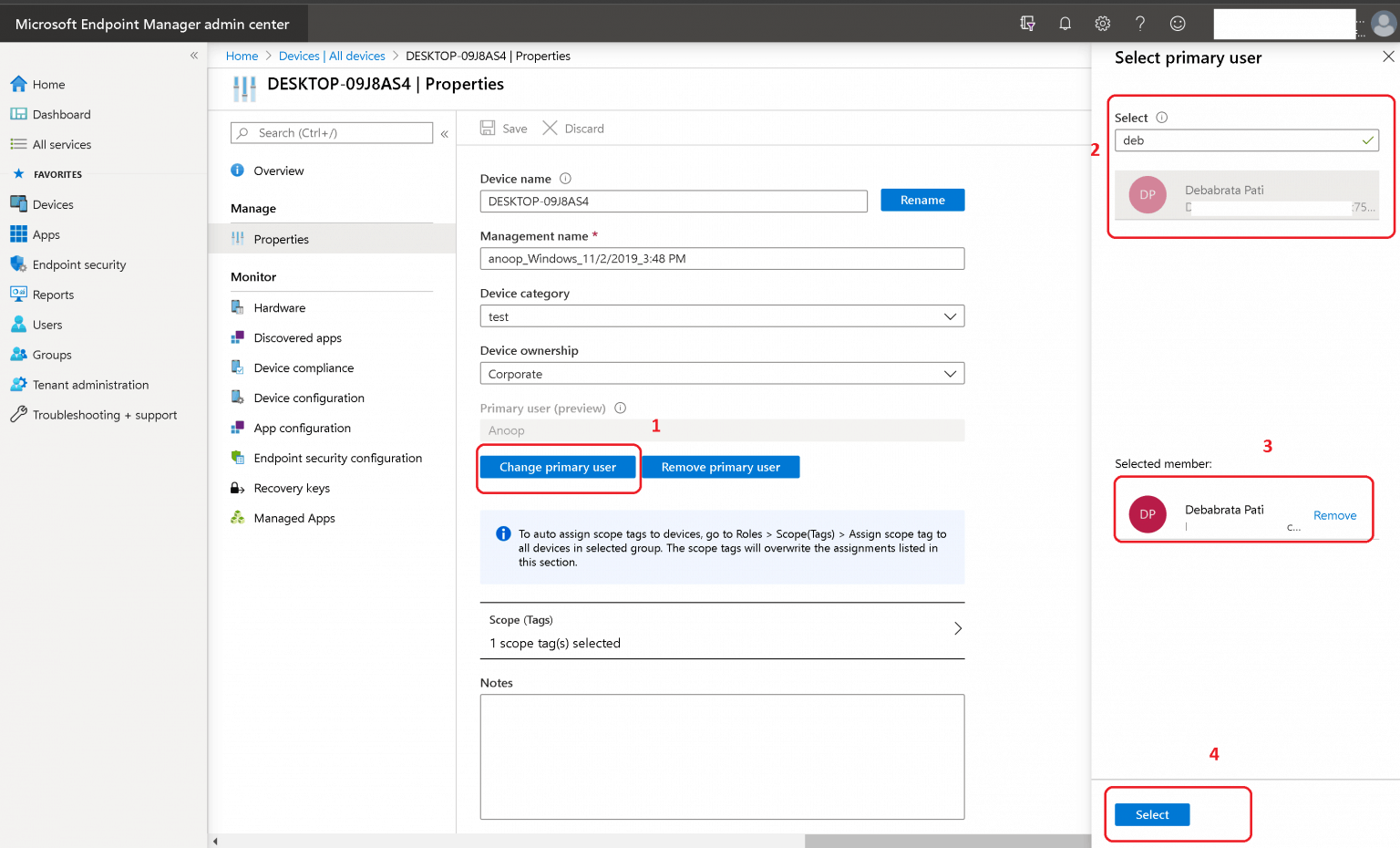 How To Change Primary User |Windows 10 | Intune - Device Management Blog
