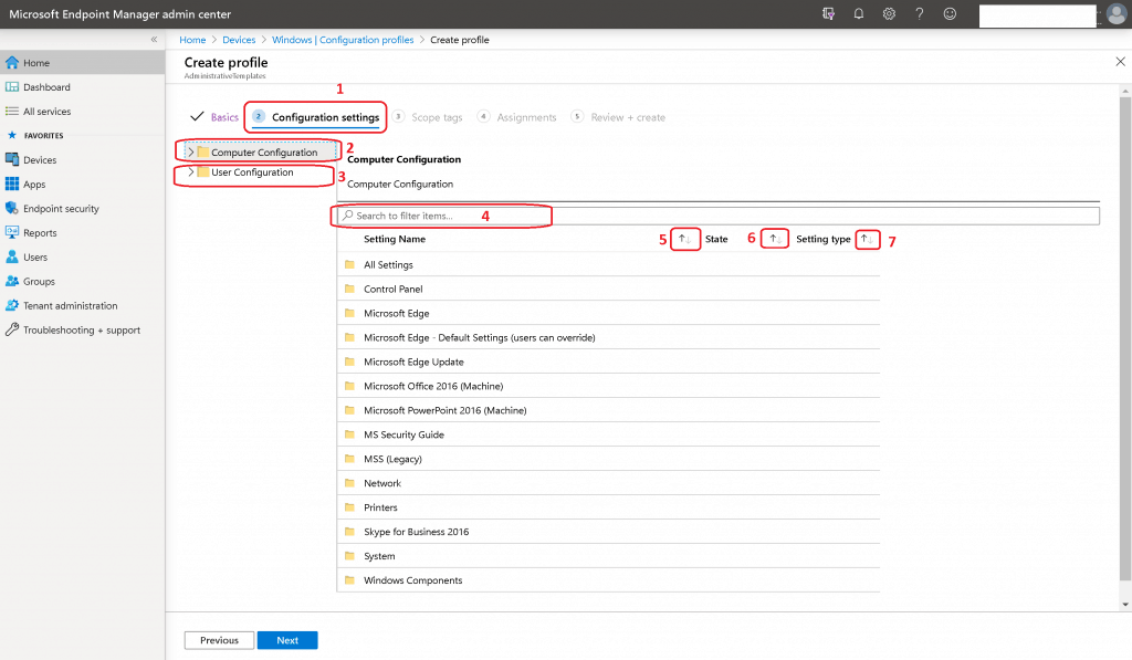 Create Deploy Group Policy Using Intune Administrative Template ...