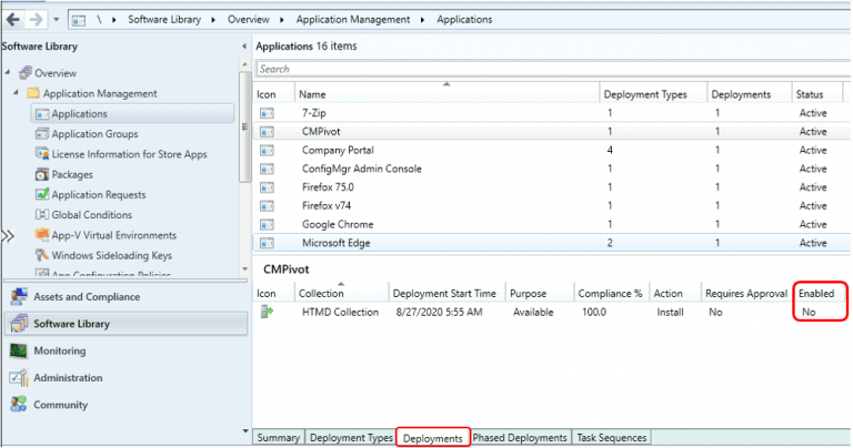 How To Disable Sccm Application Deployment Configmgr Memcm Device Management Blog
